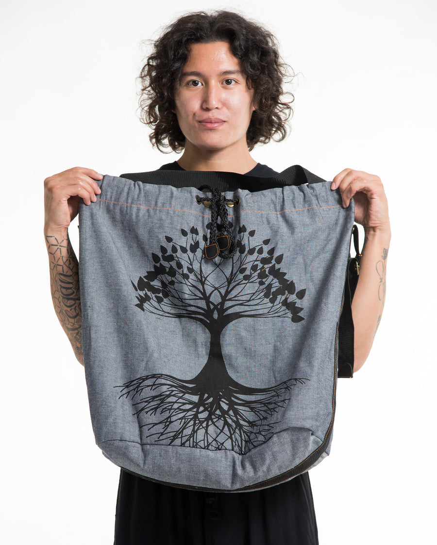 Tree of Life Denim Drawstring Tote Bag – Harem Pants