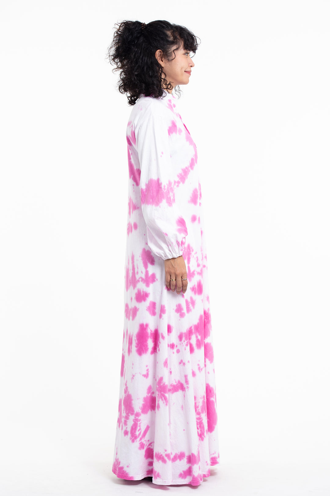 Tie Dye Long Sleeve Maxi Dress in Pink – Harem Pants
